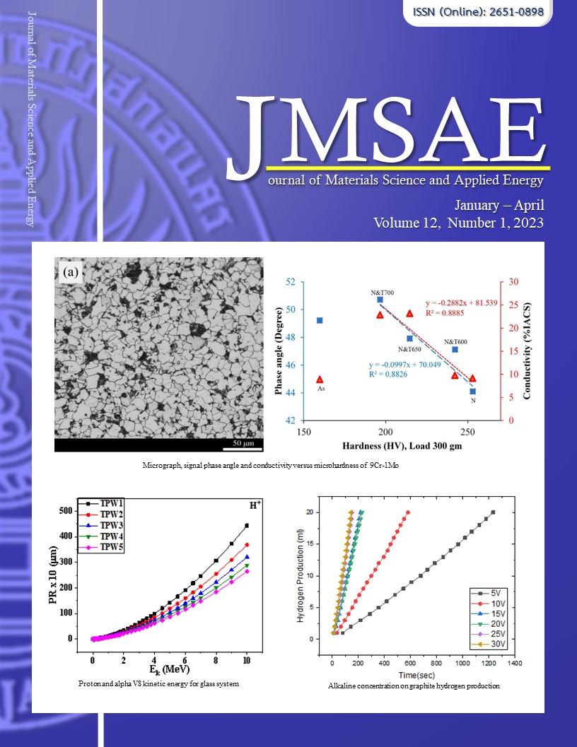 Journal of materials science and applied energy Vol. 12 No. 1 (January – April 2023) – E-journals